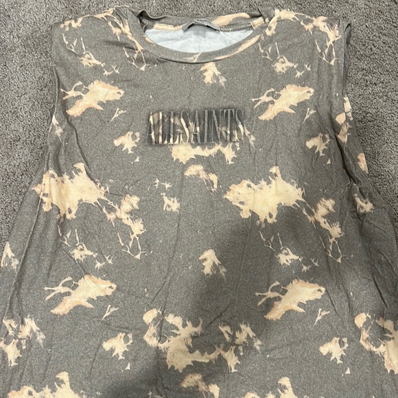 All Saints | Tops | Allsaints Graphic Muscle Tshirt | Poshmark